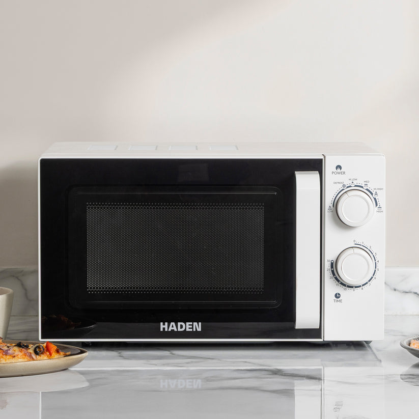Haden 20L White Stainless Steel Interior Microwave
