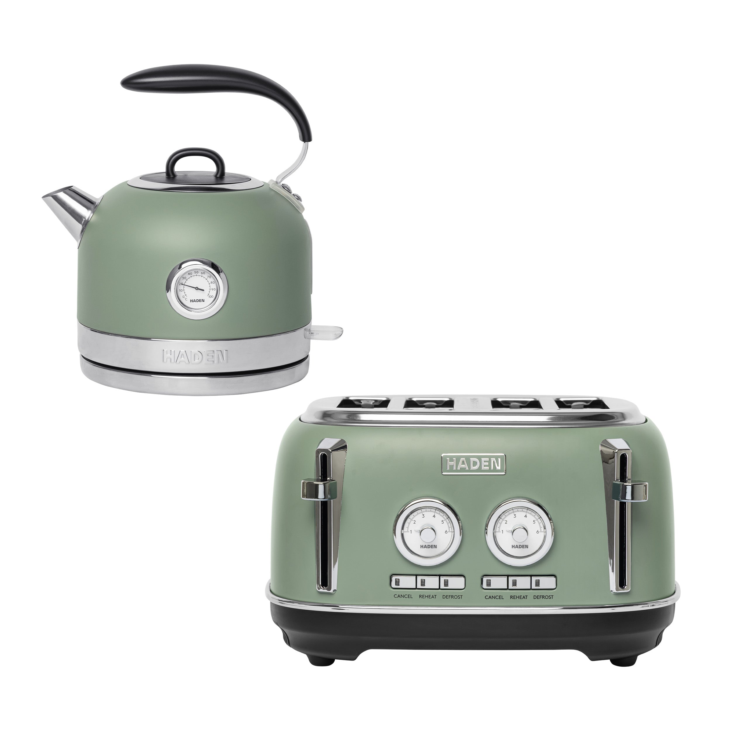 Haden Jersey Cedar Green Kettle & Toaster Bundle