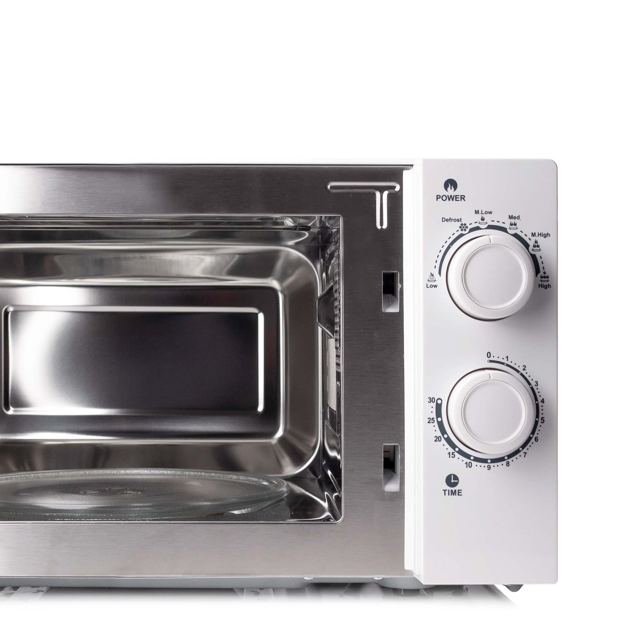 Haden 20L White Stainless Steel Interior Microwave